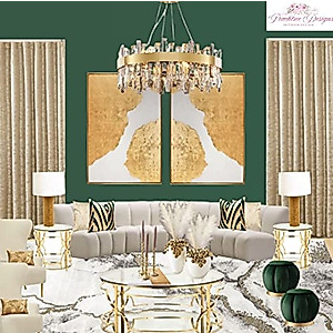 THE-TINOART Decorative Throw Pillow Covers 20 x 20, Olive Green Gold Soft Pillow Covers Striped Christmas Decor Square Cushion Covers Home Decor for Couch Patio Sofa Bedroom Car