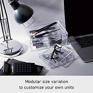 Like-It | MX-T11 | System Tray | Stackable Organizer | Drawer Organizer | A6 | 6 Divide |4.53" × 6.06" × 1.18" | Clear |