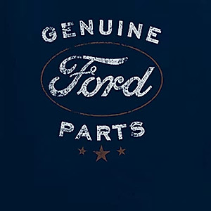 Wild Bobby Vintage Distressed Genuine Ford Parts Cars and Trucks Front and Back Graphic Zip Up Hoodie Sweatshirt, Navy, XX-Large