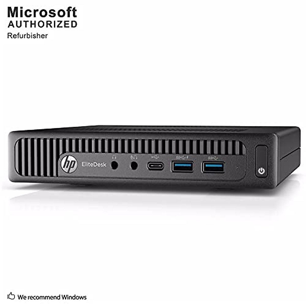 HP EliteDesk 800 G2 Desktop Mini Business PC, Intel Quad-Core i5-6500T up to 3.1G,16G DDR4,240G SSD,VGA,DP,Win 10 Pro 64 bit-Multi-Language Support English/Spanish (Renewed)