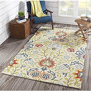 Momeni Rugs Newport Collection, 100% Wool Hand Tufted Loop Cut Contemporary Area Rug, 2' x 3', Multicolor