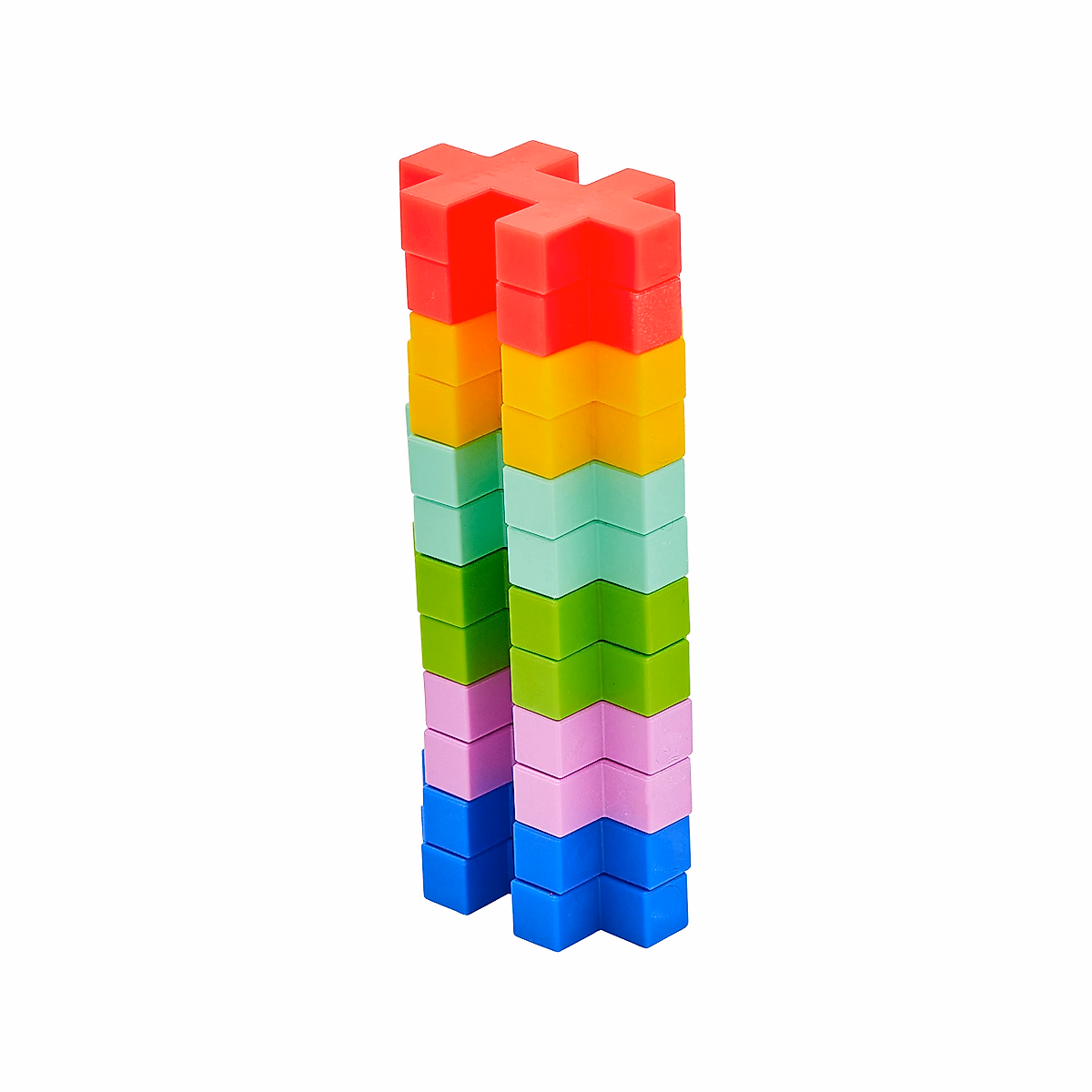 PLUS PLUS Big – 15 Piece Tropical Mix – Construction Building Stem/Steam Toy, Interlocking Large Puzzle Blocks for Toddlers and Preschool, Open Play Tube