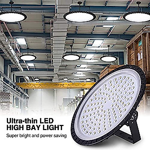 500W UFO LED High Bay Lights,65000LM Factory Warehouse Industrial Lighting,IP67 LED Commercial Lights-LED Garage Lights for Factory Workshop Barn
