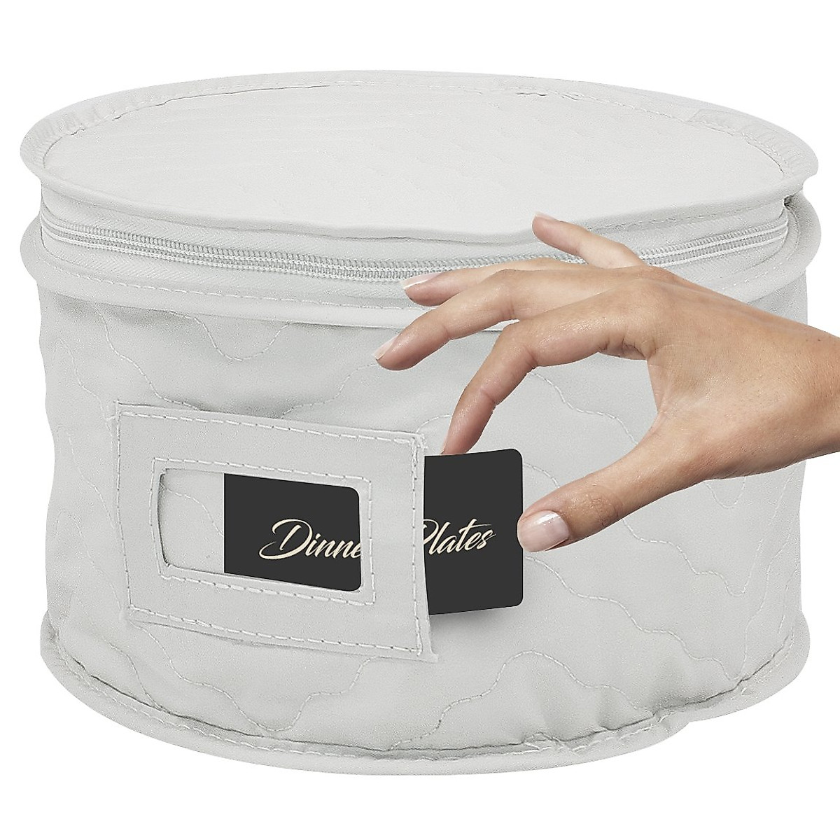 Sorbus China Storage Containers - 5 Pc Quilted Set for Moving & Transporting Dinnerware, Dishes, Round Plates, Glassware, Cups & Mugs with Felt Plate Protectors - Fine China Glass, Plate Storage Cases