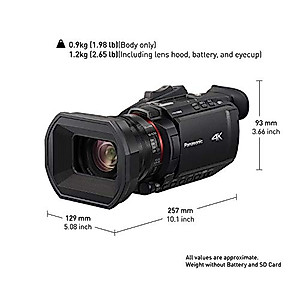 Panasonic X1500 4K Professional Camcorder with 24X Optical Zoom, WiFi HD Live Streaming, HC-X1500 (USA Black)