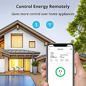 SwitchBot Smart Plug Mini 15A, Energy Monitor, Smart Home WiFi(2.4GHz) & Bluetooth Outlet Compatible with Alexa & Google Home, APP Remote Control & Timer Function, No Hub Required(4 Pack)