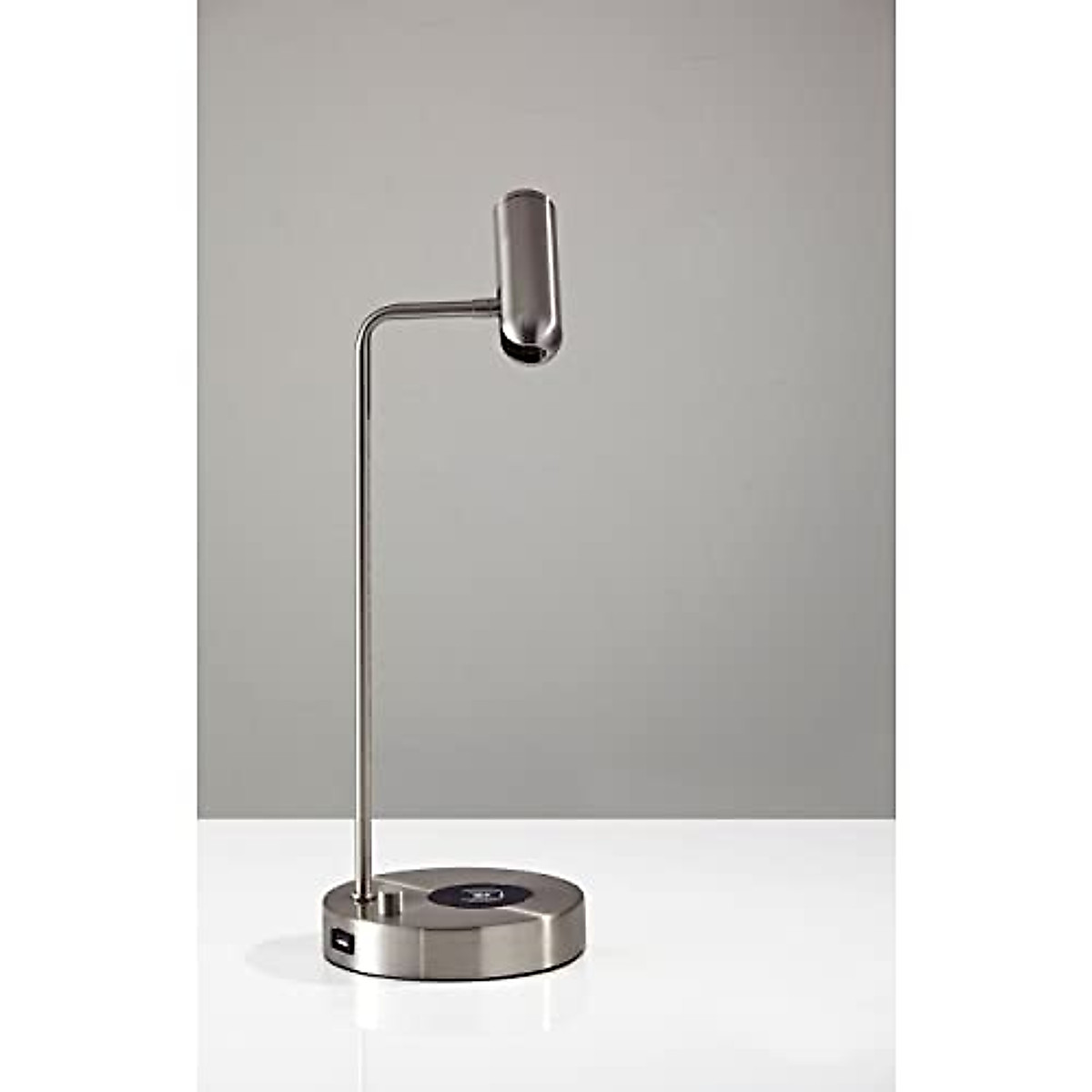 Adesso 3162-22 Kaye LED Desk Lamp Wireless Charging, 7W LED, 5W QI, USB Port, Indoor Lighting Lamps