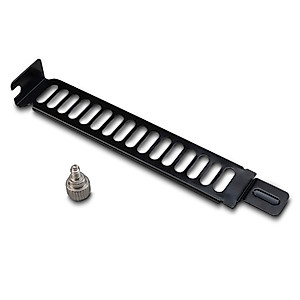 Akasa Steel Vented PCI Slot Cover Bracket | Full Profile Expansion Slot Cover Plate | PC Blanking Plate | Included Screws | 2 pack | Black | AK-MX302