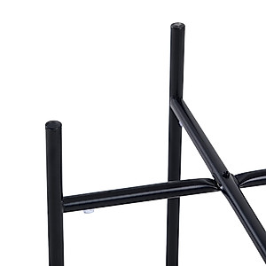 Aimerive Modern 2- Tier Side Table with Removable Marble Tabletop, Small End table with Metal Frame, Modern Round Nightstand for Bedroom, Living Room Coffee Table for Balcony Patio (Black)