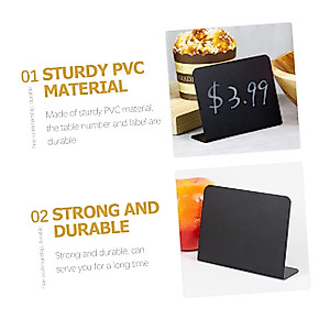 Veemoon 1 Set Rewritable Small Blackboard Mini Chalkboard Signs Small Blackboard Sign Chalk Labels Food Decor Easel Menu Board Mini Chalkboard Label Mini Blackboard Sign Message Sign Notes