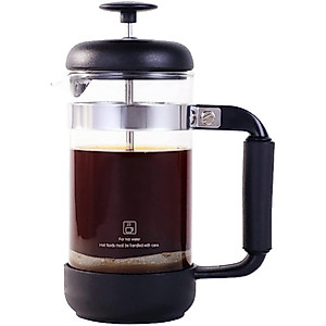 350ML Press Coffee Maker, Heat Resistant Borosilicate Glass with Stainless Steel Filter.Espresso And Small Tea Press for Filter Coffee
