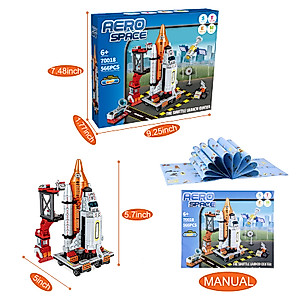 Toy Building Sets for Space Toys Building Kit with Launch Control Model Rocket Building Set,STEM Toys for City Space Toys for 6 7 8 9 10 11 12 Year Old Boys Gifts,Birthday Gifts (566 PCS)