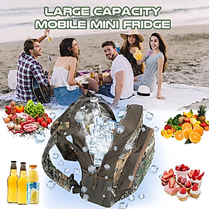 TR 3 in 1 Cooler Backpack Chair for Adults,Portable Hunting Backpack and Seat Combo, Foldable Fishing Backpack Stool,Camping Backpack Chair with Insulated Cooler Bag for Outdoor Venture Hiking Cycling