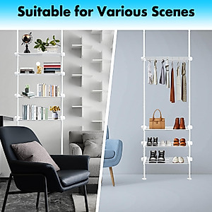 Starbover Over The Toilet Storage Shelf, 4-Tier Bathroom Organizers and Storage, Bathroom Space Saver with Adjustable Rack Metal, White