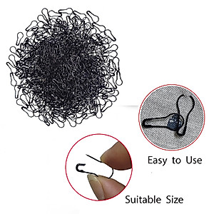 Erewa 500Pcs Black Bulb Pins 0.8" Gourd Safety Pin Metal Calabash Pins Clothing Tag Pins for Craft Project, Home Accessories