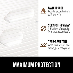 Gorilla Grip Non Adhesive, Waterproof, Durable Ribbed Drawer Liner, Easy to Trim, Reusable, Strong Grip Liners for Drawers, Kitchen Cabinets, Desk Storage, Shelf Organization, 12x20, Clear