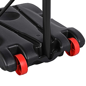 Yaheetech Portable Basketball Hoop Outdoor/Basketball Goals Indoor/Basketball Court/Adjustable Basketball Stand from 5.2 ft to7 ft with 29'' Basketball Backboard Black