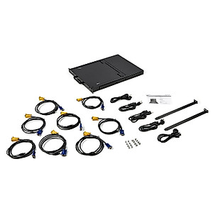 StarTech.com 8 Port Rackmount KVM Console w/ 6ft Cables - Integrated KVM Switch w/ 17" LCD Monitor - Fully Featured 1U LCD KVM Drawer- OSD KVM - Durable 50,000 MTBF - USB + VGA Support (RKCONS1708K)