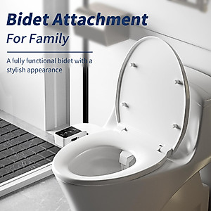 SAMSICHI Bidet Attachment for Toilet, Retractable Self Cleaning Cold Water Bidets for Existing Toilets, Bidet Toilet Seat Attachment with Pressure Controls, Bidet Attachment for Frontal & Rear Wash