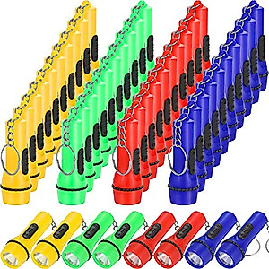 48 Pieces Mini Flashlight Keychain Bulk Assorted Colors Toy Flashlight for Hiking Camping Party Favors