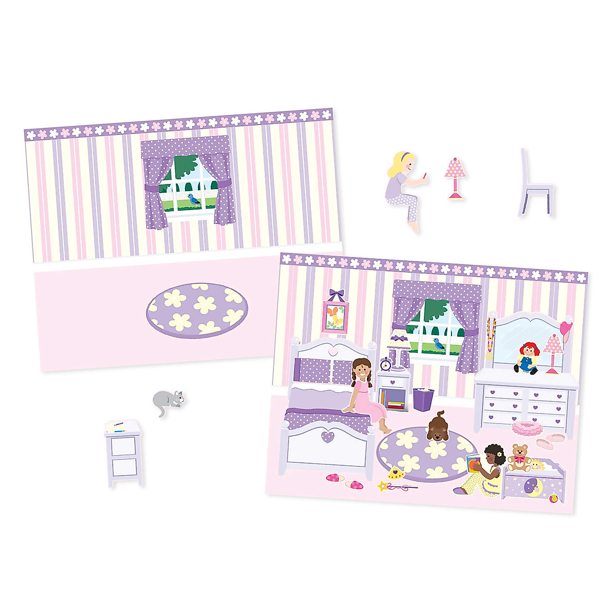 Melissa & Doug Reusable Sticker Pads Set: Fairies, Princess Castle, Play House, Dress-Up - 680+ Stickers
