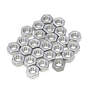 5/16" x 2 1/2" Long Carriage Bolts with Nuts, Galvanized Steel (Set of 25)