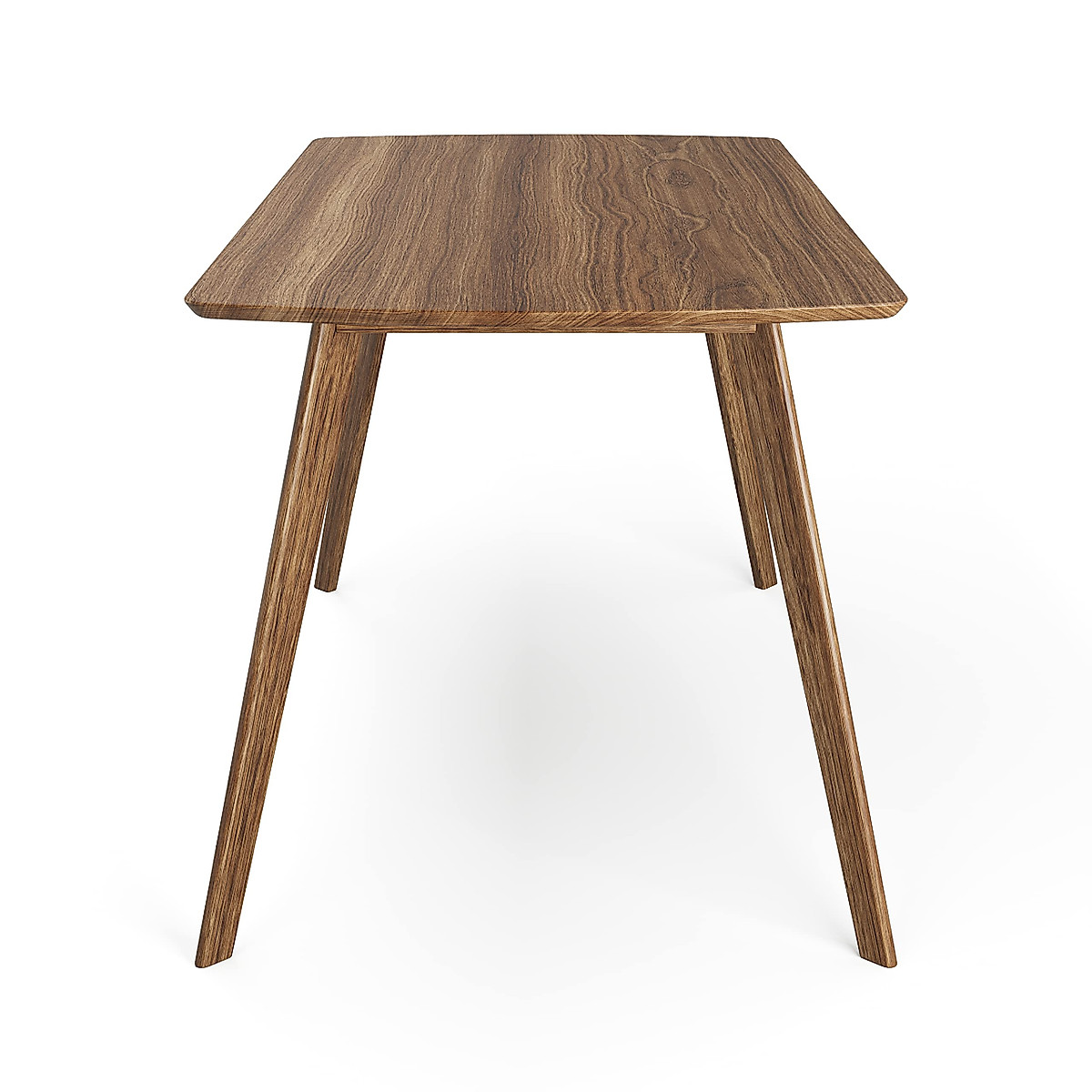 Flats & Castles Wesley Mid-Century Modern Rectangular Dining Table 60" (Rose Oak)