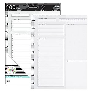Happy Planner Plans + Notes Planner Refill Paper, 100 Sheets of Lined Refill Paper for Journals, Classic Size