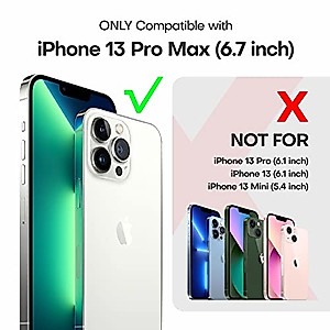TAURI for iPhone 13 Pro Max Case, [5 in 1] 1X Clear Case [Not-Yellowing] with 2X Tempered Glass Screen Protector + 2X Camera Lens Protector, [Military-Grade Drop Protection] Case 6.7 Inch Dark Purple