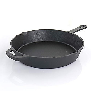 MegaChef Assorted Pre-Seasoned Cast Iron Cookware Set, 5 Piece, Black