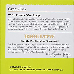 Bigelow Green Tea Keurig K-Cup Pods, Caffeinated, 12 Count (Pack of 6), 72 Total K-Cup Pods
