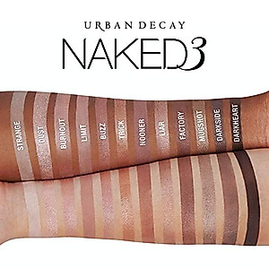 URBAN DECAY Naked3 Eyeshadow Palette, 12 Versatile Rosy Neutral Shades for Every Day - Ultra-Blendable, Rich Colors with Velvety Texture - Set Includes Mirror & Double-Ended Makeup Brush