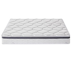 Full Size Mattress - 10 Inch Cool Memory Foam & Spring Hybrid Mattress with Breathable Cover - Comfort Plush Euro Pillow Top - Rolled in a Box - Oliver & Smith