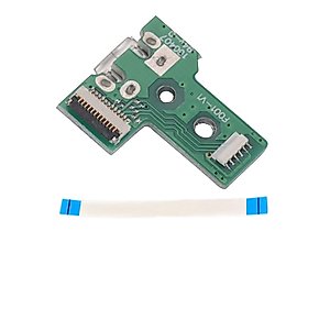 eXtremeRate Repair Parts USB Charging Port Charger Socket Board Replacement 12 Pin Flex Cable for ps4 3rd Generation JDS-030 JDM-030