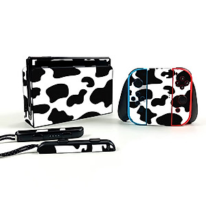 MightySkins Skin Compatible with Nintendo Switch OLED - Cow Print | Protective, Durable, and Unique Vinyl Decal wrap Cover | Easy to Apply, Remove, and Change Styles | Made in The USA