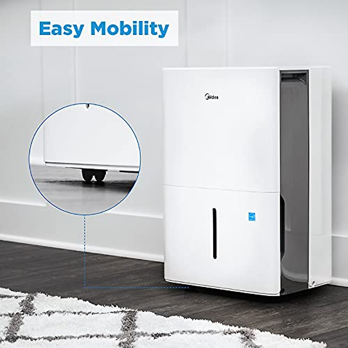 Midea 3,000 Sq. Ft. Energy Star Certified Dehumidifier With Reusable Air Filter 35 Pint - Ideal For Basements, Large & Medium Sized Rooms, And Bathrooms (White)