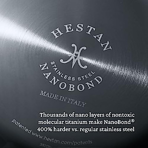 Hestan - NanoBond Collection - Stainless Steel Titanium Sauté Pan, Induction Cooktop Compatible, 5 Quart