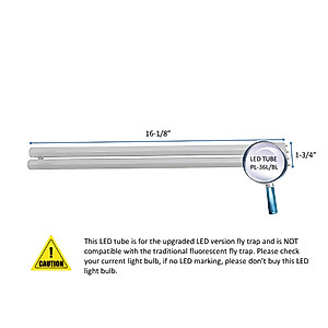Awoco Pack of 2 Replacement LED Tube PL-36L 13 W LED UV Light Bulb for Wall Mount Sticky Fly Trap Lamp FT-1E36-LED (PL-36L x 2)