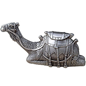 GaRcan Trinket Display Storage Metal Three-dimensional Cute Camel Jewelry Box European Animal Jewelry Storage Pattern Design for Girls Ladies Women (Color : Silver, Size : 18X6
