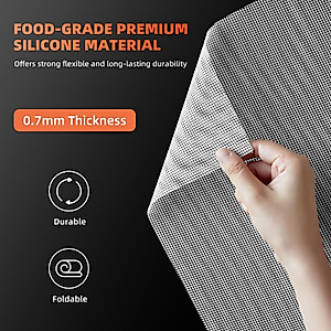 Septree 2000x350mm DIY Silicone Dehydrator Sheets, [2 Pack] Non Stick Large Silicone Mesh for Fruit Dryer, Food Dehydrator Tray Liners Reusable Baking Mat (78.74 x 13.78 inch)