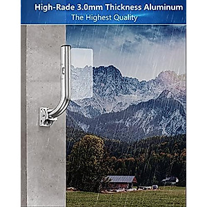 Universal Adjustable TV Antenna Mount 14" Inch Weather Proof J Pole, Wireless Bridge Bracket Mount for Outdoor Point to Point AP Access Point Client Bridge CPE, Antenna Mounting Pole, 1-Pack