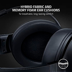 Razer Kraken V3 X Wired USB Gaming Headset: Lightweight Build - Triforce 40mm Drivers - HyperClear Cardioid Mic - 7.1 Surround Sound - Chroma RGB Lighting - Black