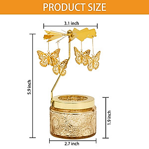 Candles Gifts for Women an Exquisite Fusion of Artistry and Candlelight ，Heartwarming Gifts for Women That Embrace Meaningful Connections，Gift Candles That Define Elegance (Golden, Butterfly)