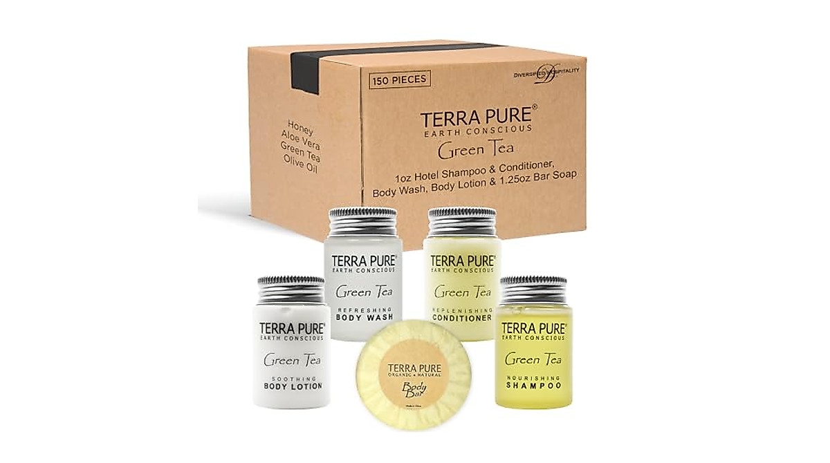 Hotel Soaps & Toiletries Bulk Set - Terra Pure Green Tea