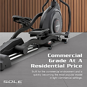 New 2023 Elliptical Exercise Machine by Sole Fitness, Home Workout Equipment for Cardio, Running, and Walking, 13.3" Touch Screen, 20" Stride Length, Bluetooth, and Heart Rate Monitoring (Sole E98)
