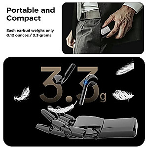 Wireless Earbuds Bluetooth 5.1, Mixcder X1 in-Ear Headphones with Microphone for Phone Calls, Stereo Sound and Low Latency Earphones for Running Sports, Black