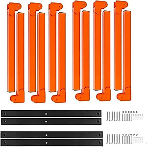 WALMANN Lumber Storage Rack for Garage, Wall Mount Heavy Duty Lumber Rack, Overhead Wood Storage Rack for Woodworking Shop(2 Pairs)