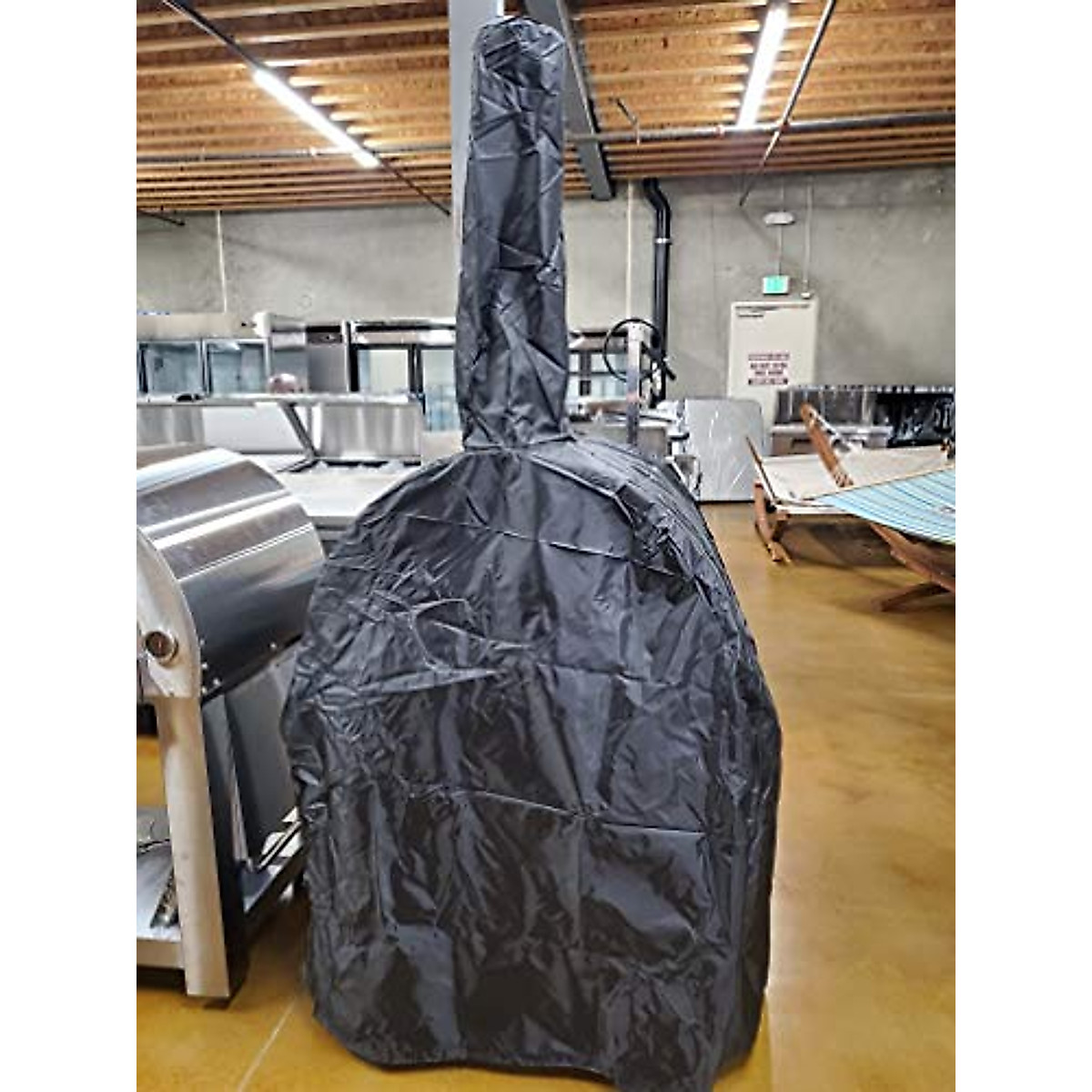 32.5" Outdoor Wood Fired Red Enamel Stainless Steel Artisan Pizza Oven or Grill with Waterproof Cover, Pizza Peel