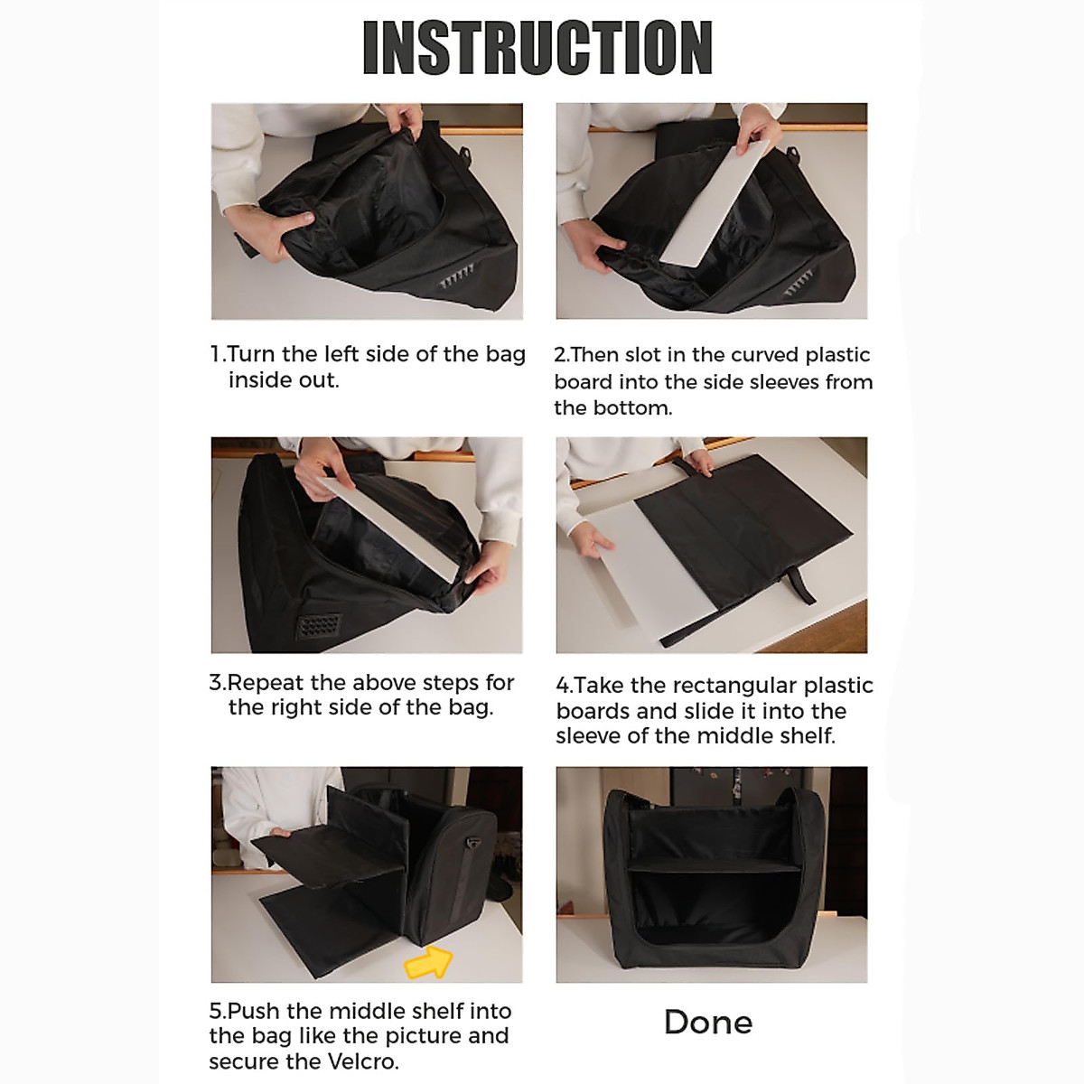 SCAVATA Large Hat Bag for Baseball Caps, Hat Organizer Bag for Traveling & Moving, Storing Snapback Cap, Portable Hat Carrier Holder Case for 20-24 Caps (Black)