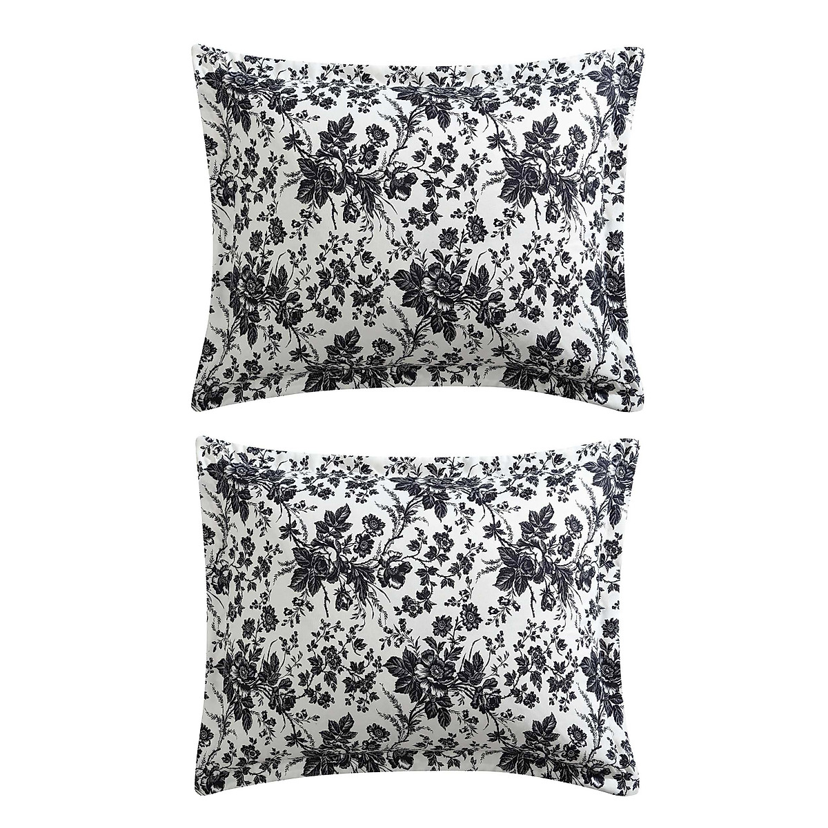 Betsey Johnson - Queen Duvet Cover, Soft Bedding Set with Matching Shams, Floral Home Decor (Betseys Toile Black, Queen)